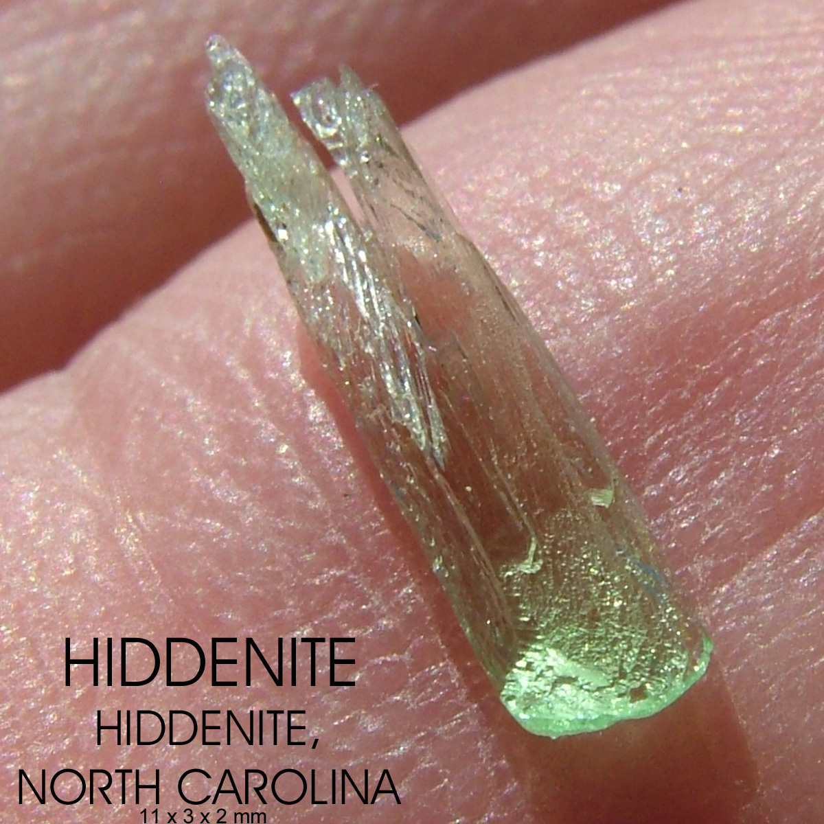 Hiddenite Crystal image gallery - adams farm North Carolina